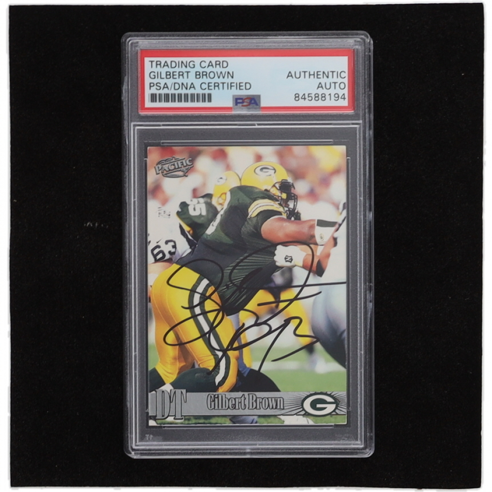 Gilbert Brown Signed 1998 Pacific #155 (PSA) | Pristine Auction