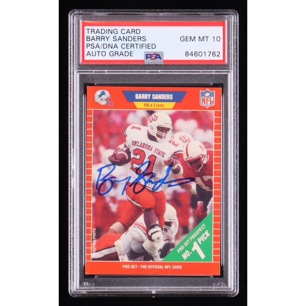 Barry Sanders Signed Trading Card (PSA) | Pristine Auction