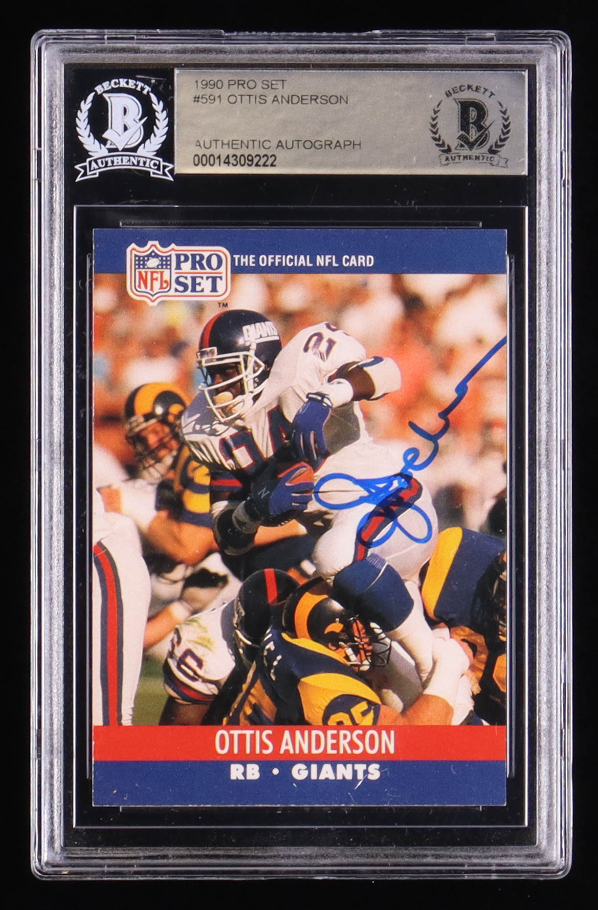 Ottis Anderson Signed 1990 Pro Set #591 (BGS) | Pristine Auction
