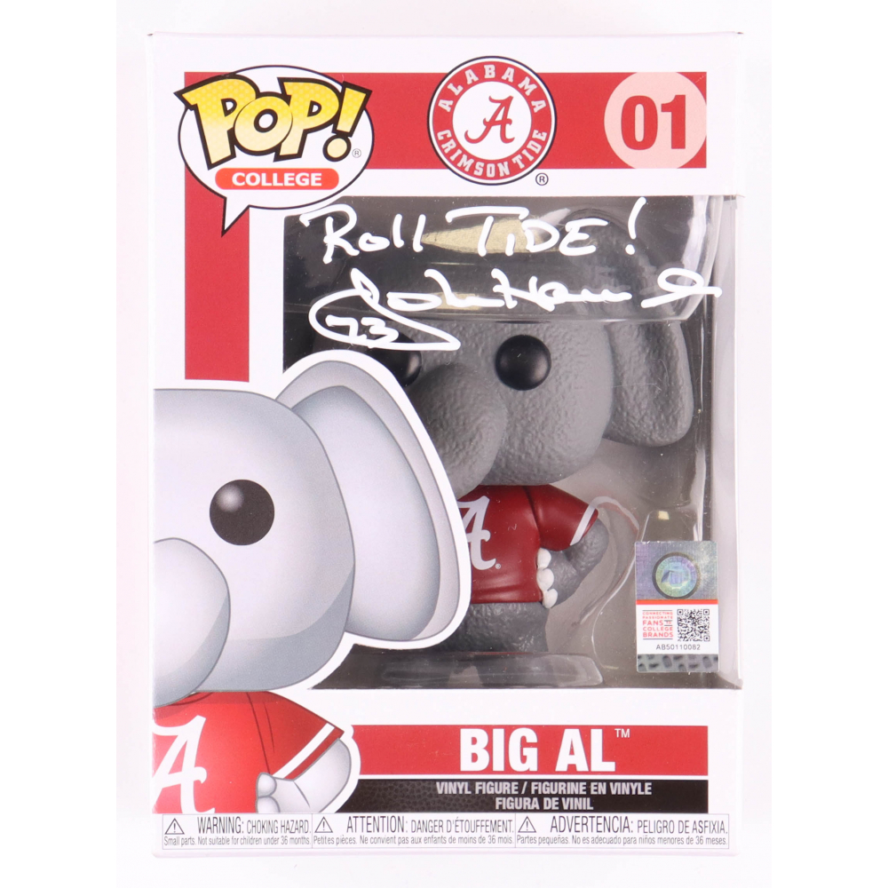 John Hannah Signed Alabama Crimson Tide #01 Big Al Funko Pop! Vinyl ...