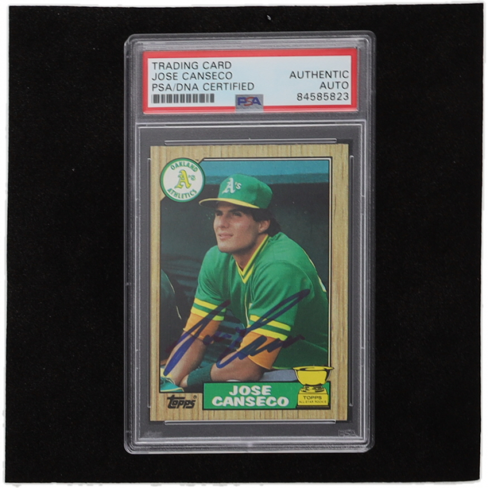 Jose Canseco Signed 1987 Topps #620 (PSA) | Pristine Auction