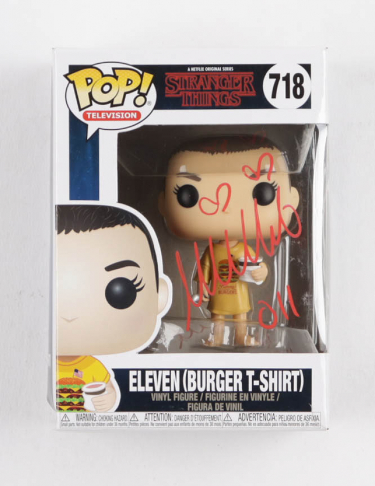 Millie Bobby Brown Signed "Stranger Things" #718 Eleven (Burger T-Shirt ...