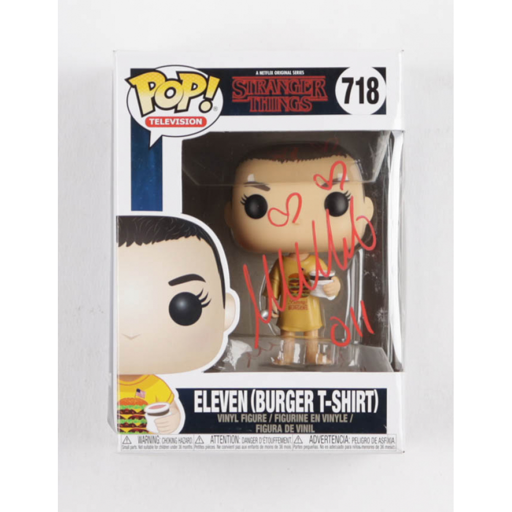 Millie Bobby Brown Signed "Stranger Things" #718 Eleven (Burger T-Shirt ...