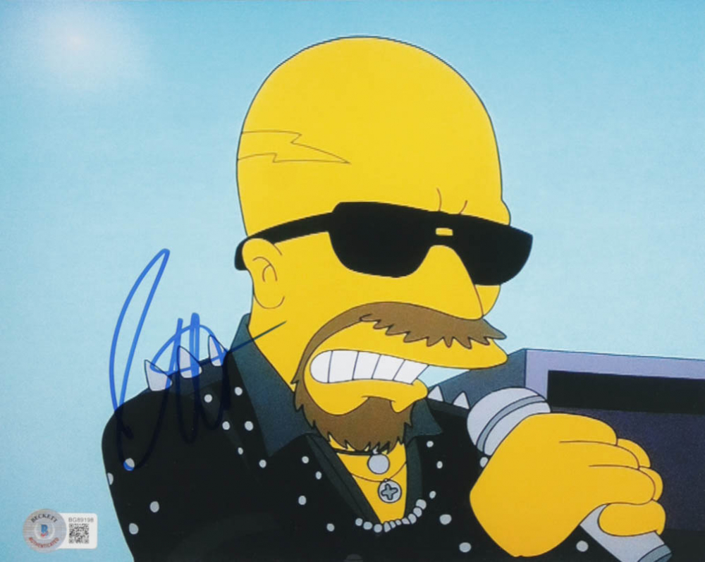 Rob Halford Signed "The Simpsons" 8x10 Photo (Beckett) | Pristine Auction