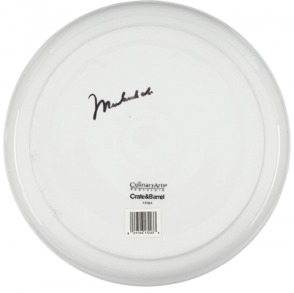 Muhammad Ali Twice-Signed Plate with Original Artwork (PSA & Beckett ...