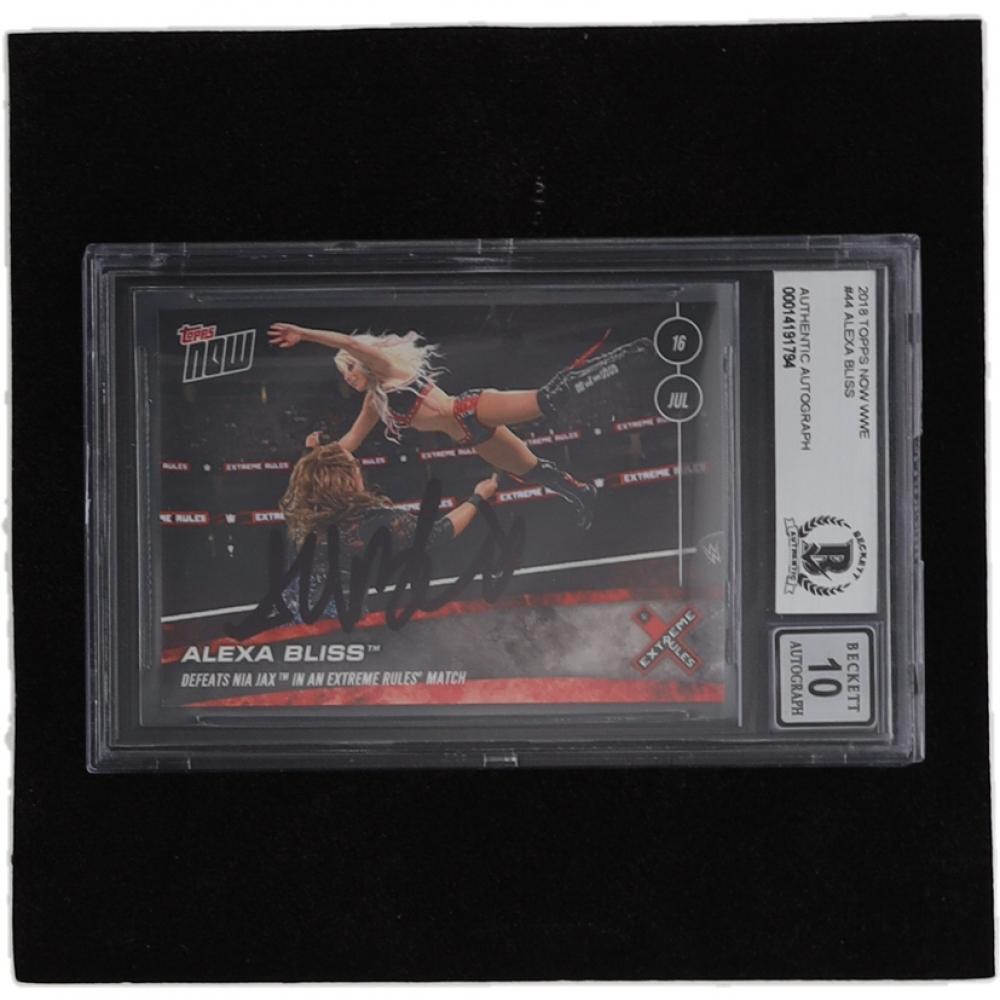 Alexa Bliss Signed 2018 Topps Now WWE #44 (BGS) | Pristine Auction