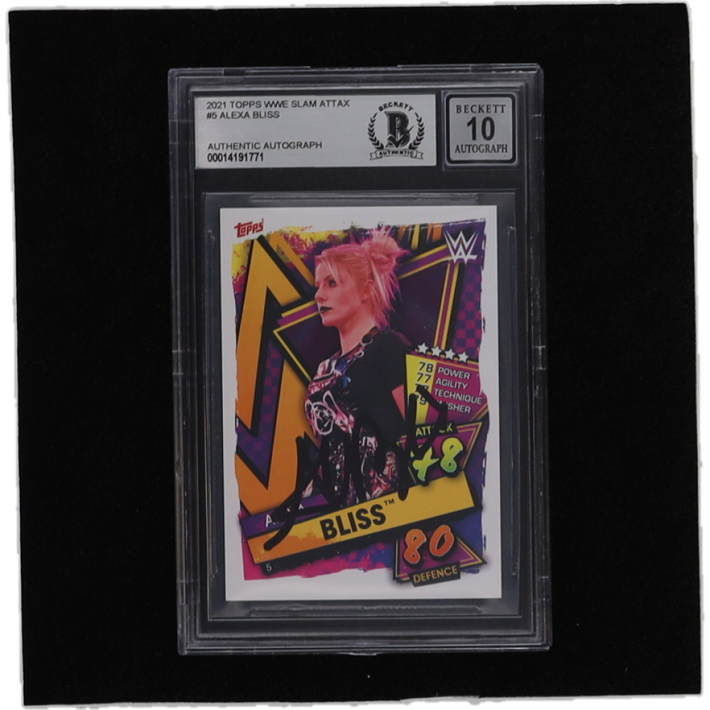 Alexa Bliss Signed 2021 Topps WWE Slam Attax #5 (BGS) | Pristine Auction