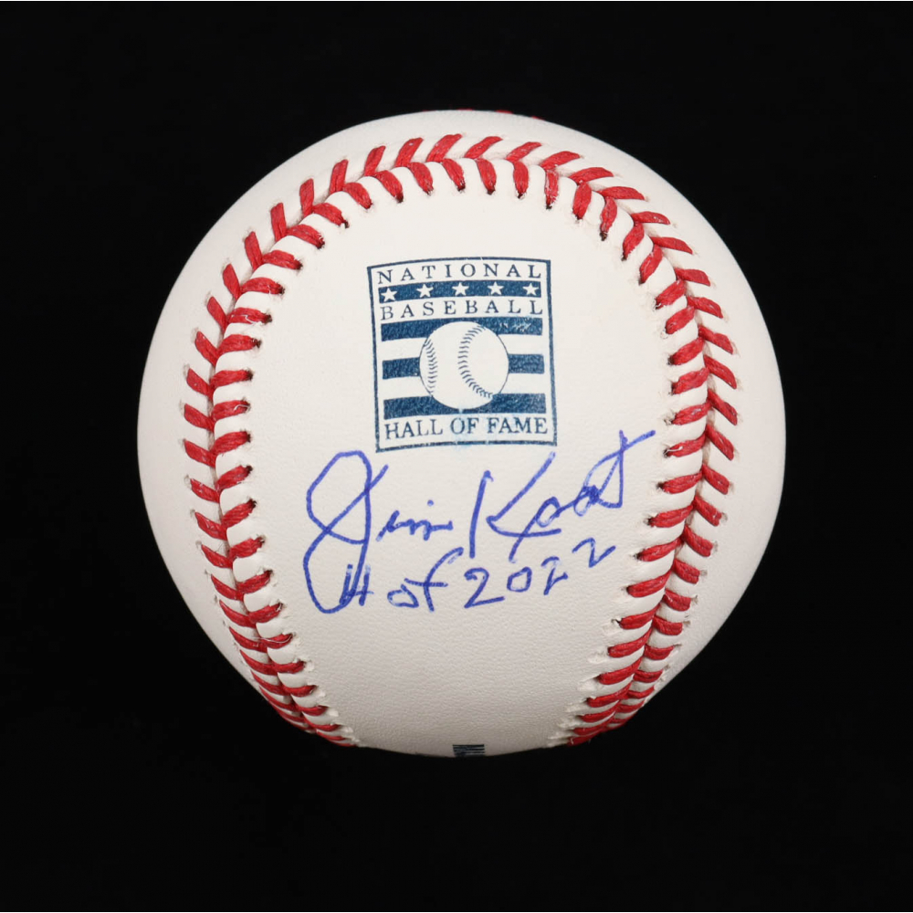 Jim Kaat Signed OML Hall Of Fame Logo Baseball Inscribed "HOF 2022 ...