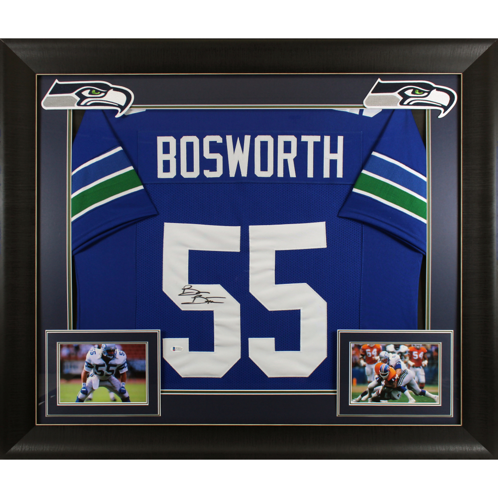Brian Bosworth Signed Custom Framed Jersey Display (Beckett) | Pristine Auction