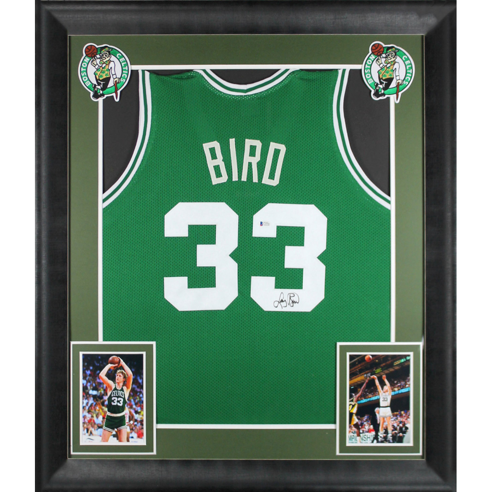 Larry Bird Signed Custom Framed Jersey Display (Beckett) | Pristine Auction