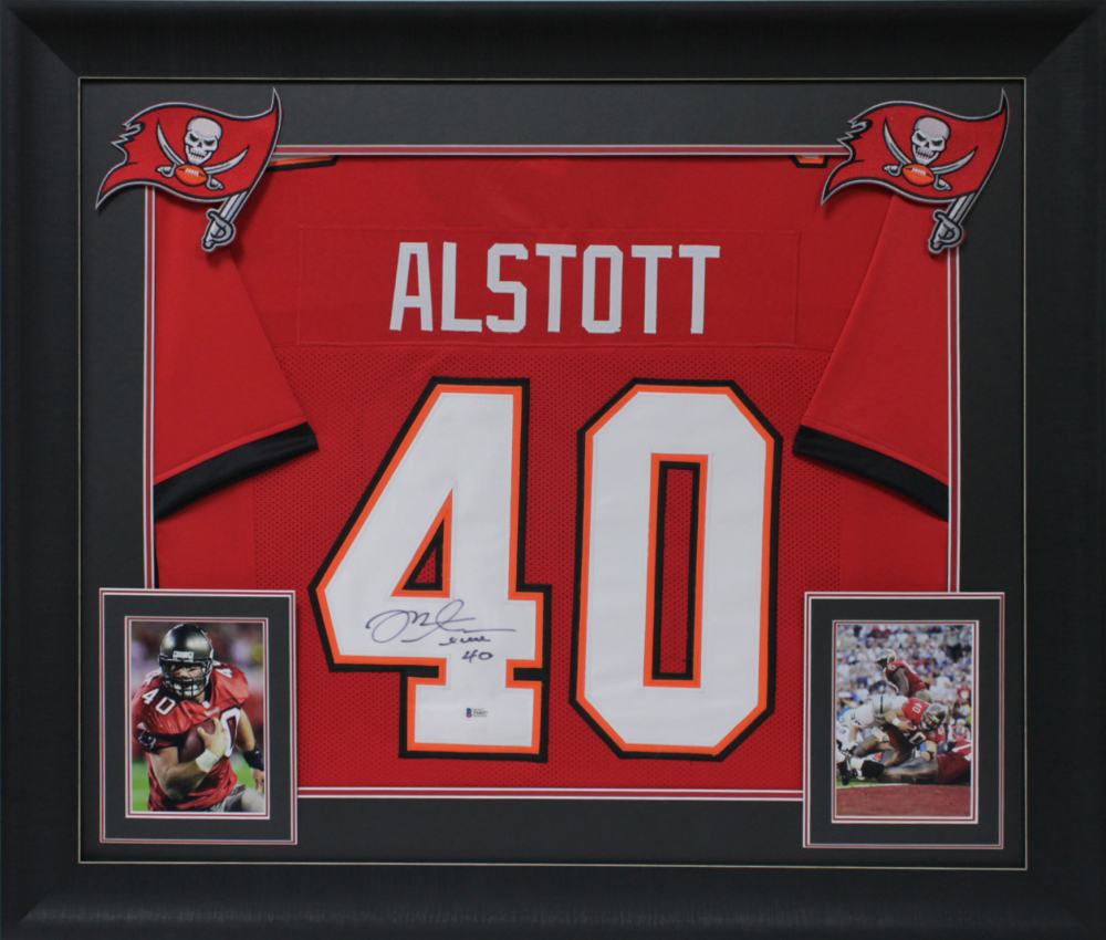 Mike Alstott Signed Custom Framed Jersey Display (Beckett) | Pristine Auction