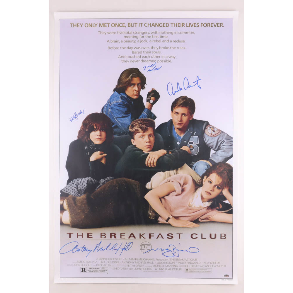 "The Breakfast Club" 27x40 Movie Poster Cast-Signed by (5) With Molly ...