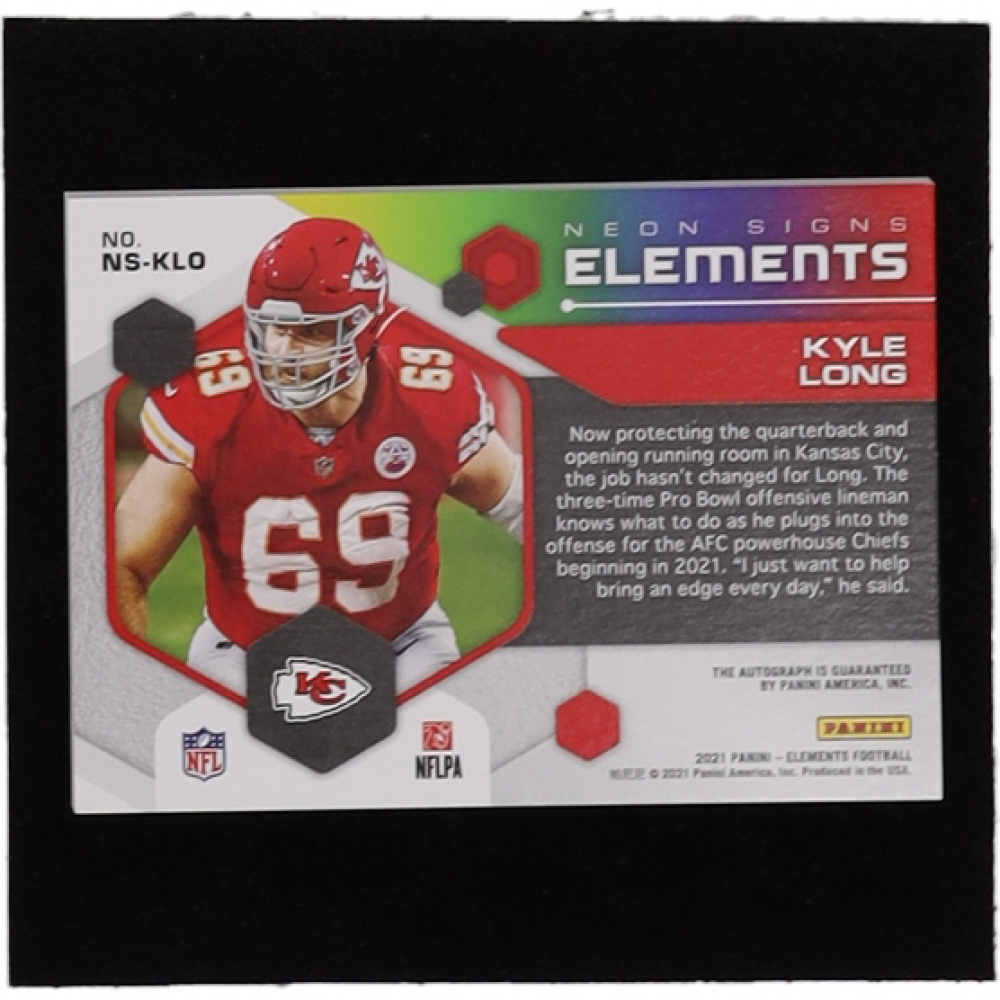 Kyle Long 2021 Panini Elements Neon Signs Orange XL #14 #2/99 ...