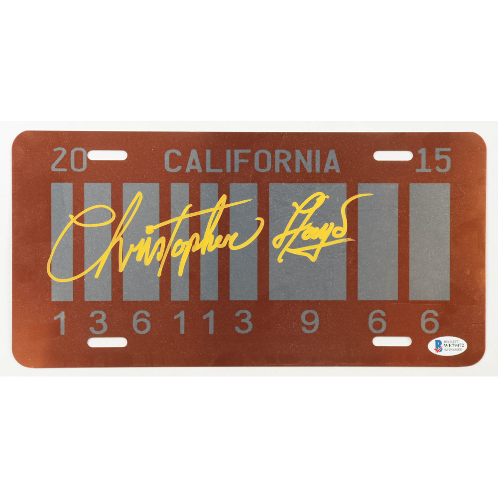 Christopher Lloyd Signed "Back to the Future" California License Plate ...