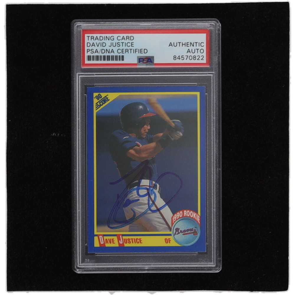 Dave Justice Signed 1990 Score #650 RC (PSA) | Pristine Auction