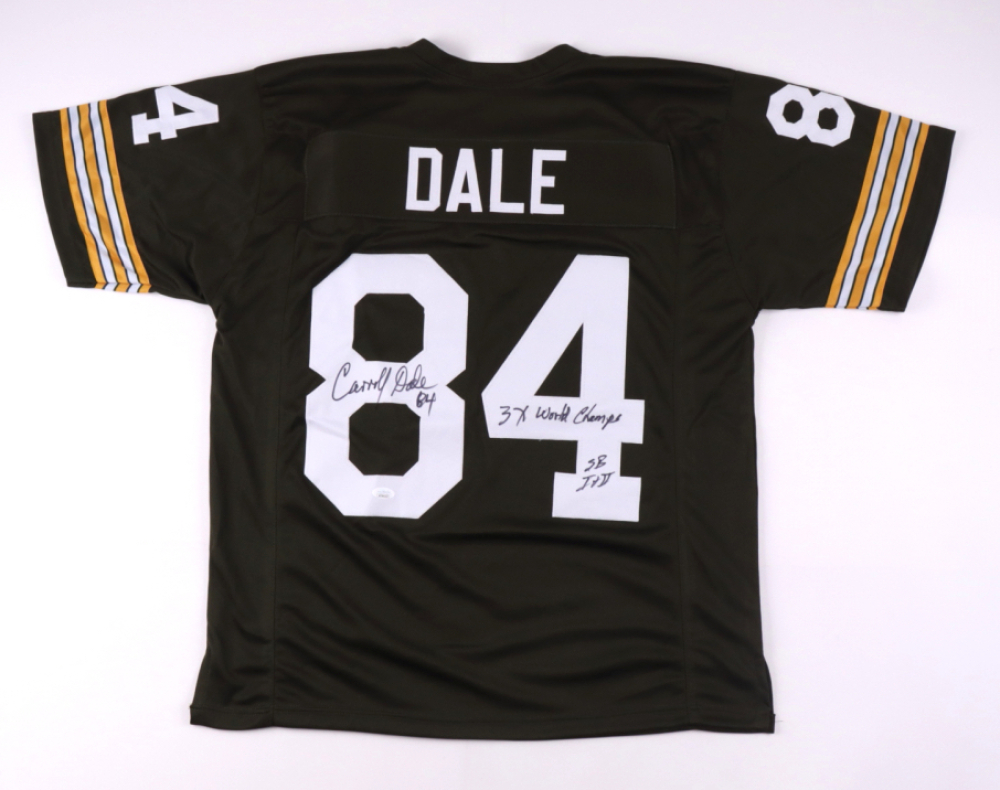 Carroll Dale Signed Jersey Inscribed "3X World Champ" & "SB I + II ...