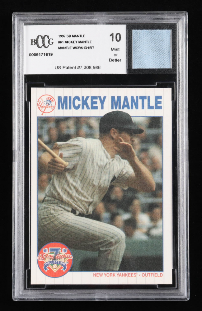 Mickey Mantle 1997 Scoreboard Mantle #61 1961 Trading Card With Worn ...