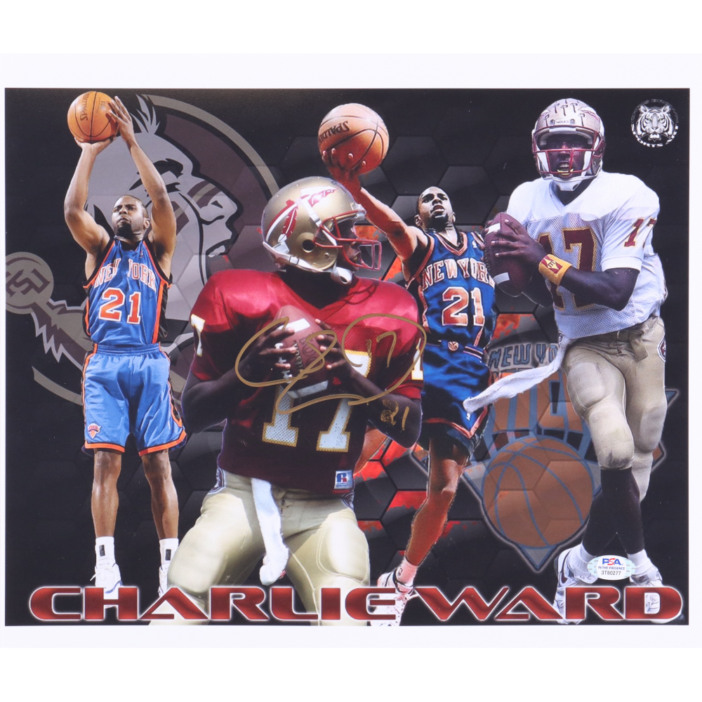 Charlie Ward Signed Florida State Seminoles / Knicks 12x15 Photo (PSA ...