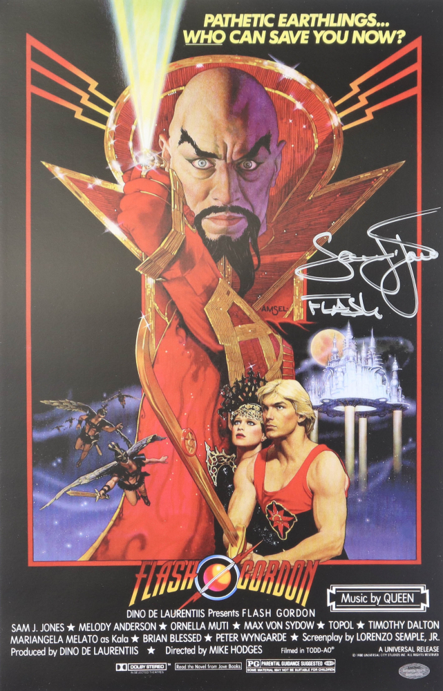Sam J. Jones Signed "Flash Gordon" 11x17 Movie Poster Inscribed "Flash" (Schwartz) | Pristine ...