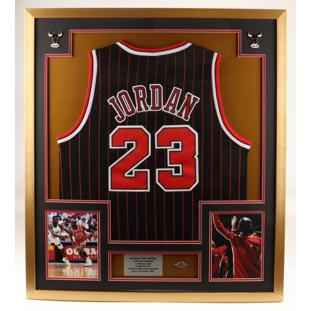 Michael Jordan Bulls Custom Framed Jersey Display with Windy City & Air ...