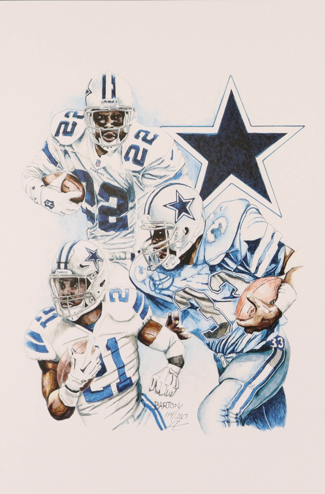 Cowboys - Running Back Legends - Brian Barton 12x18 Signed Limited ...