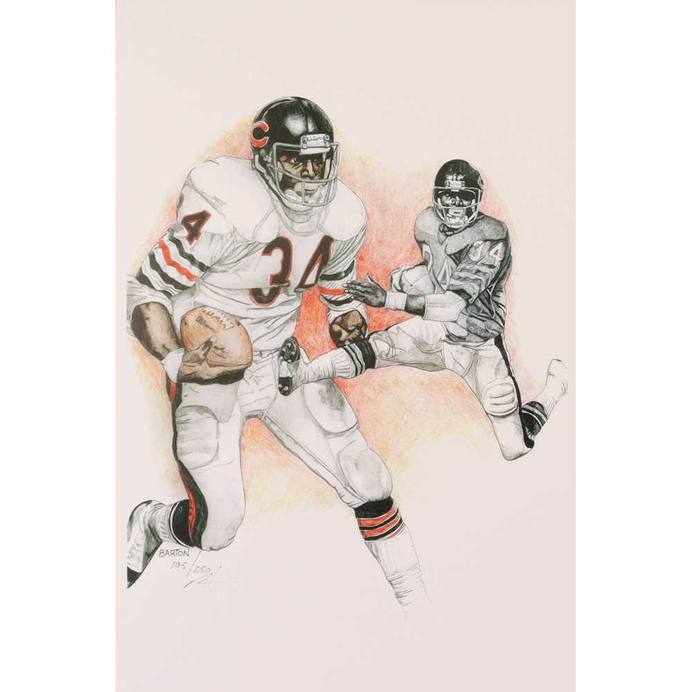 Walter Payton - Bears - Brian Barton 12x18 Signed Limited Edition ...