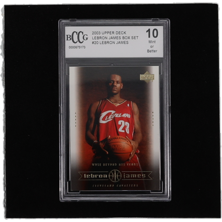 LeBron James 2003 Upper Deck LeBron James Box Set #20 / Wise Beyond His Years RC (BCCG 10 ...