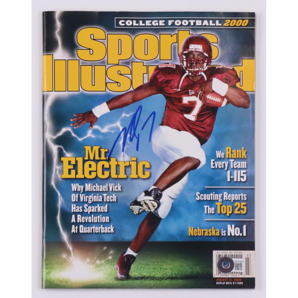 Michael Vick Signed 2000 Sports Illustrated Magazine (Beckett) | Pristine Auction