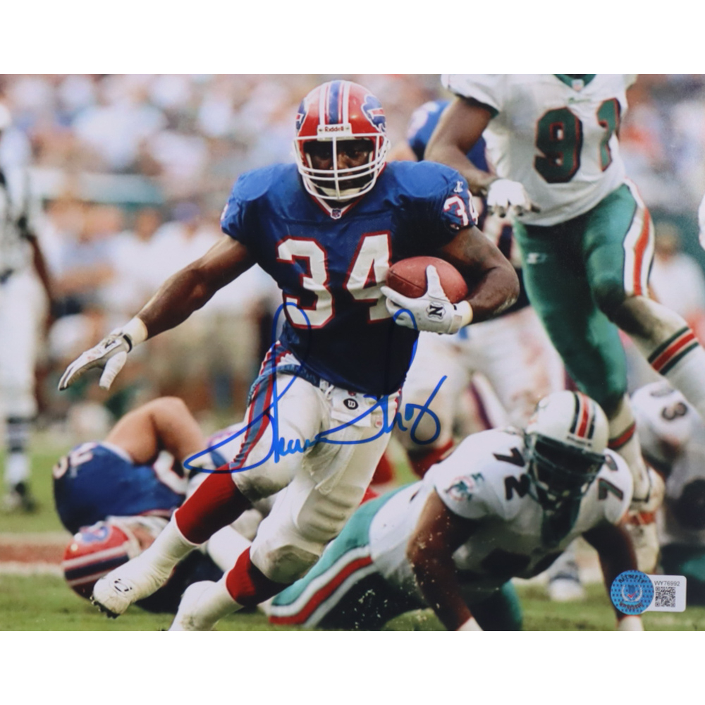 Thurman Thomas Signed Bills 8x10 Photo (Beckett) | Pristine Auction