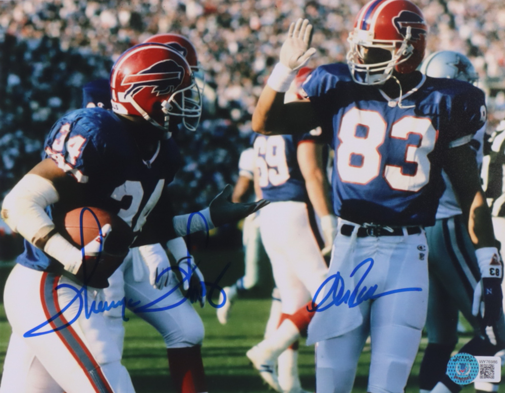 Thurman Thomas & Andre Reed Signed Bills 8x10 Photo (Beckett ...