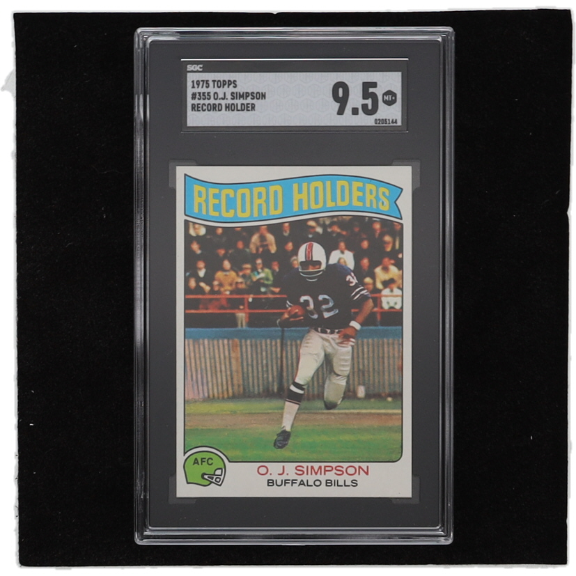 O.J. Simpson 1975 Topps #355 RB / 2003 Yard Season (SGC 9.5) | Pristine ...