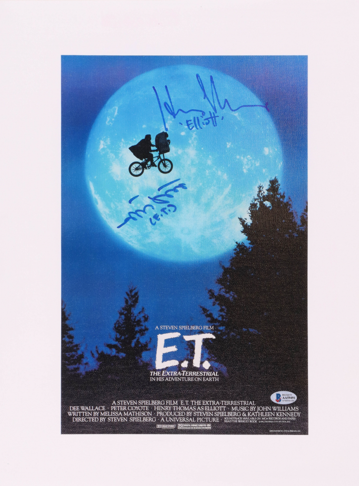 Henry Thomas & Matthew DeMeritt Signed "E.T. the Extra-Terrestrial ...