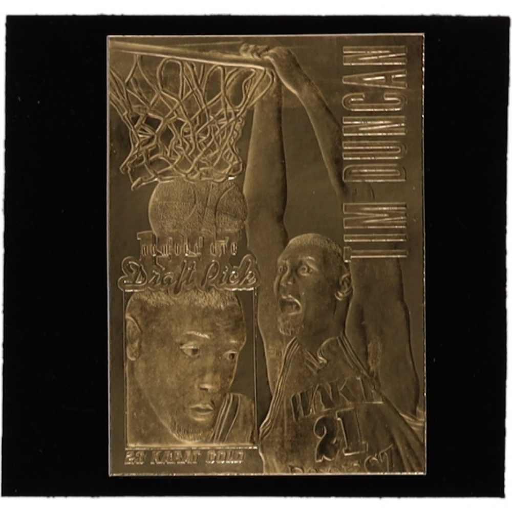 Tim Duncan 1997 Scoreboard Number One Draft Pick 23 Kt Gold Card #1,772 ...