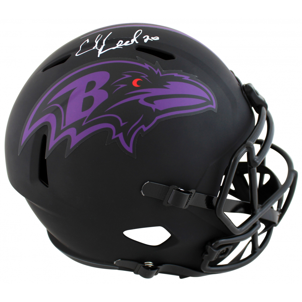 Ed Reed Signed Ravens Full-Size Eclipse Alternate Speed Helmet (Beckett ...