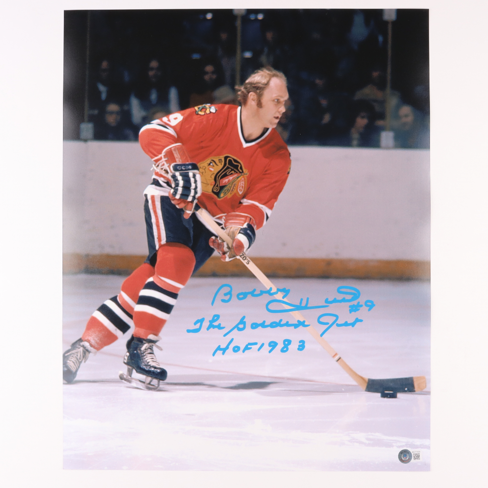 Bobby Hull Signed Blackhawks 16x20 Photo Inscribed "The Golden Jet ...