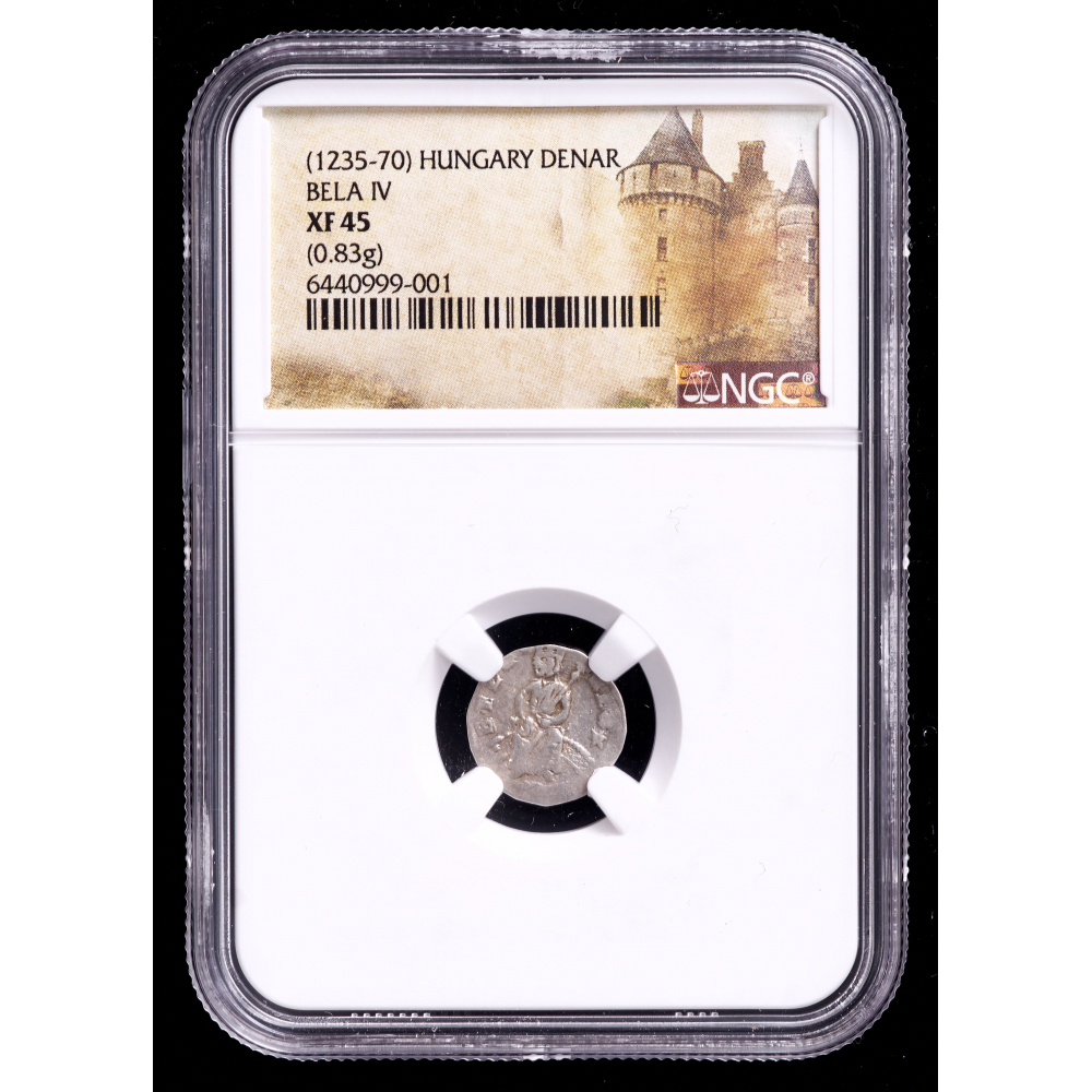 Bela IV (1235-1270) Hungary AR Denar Medieval Silver Coin (NGC XF45 ...