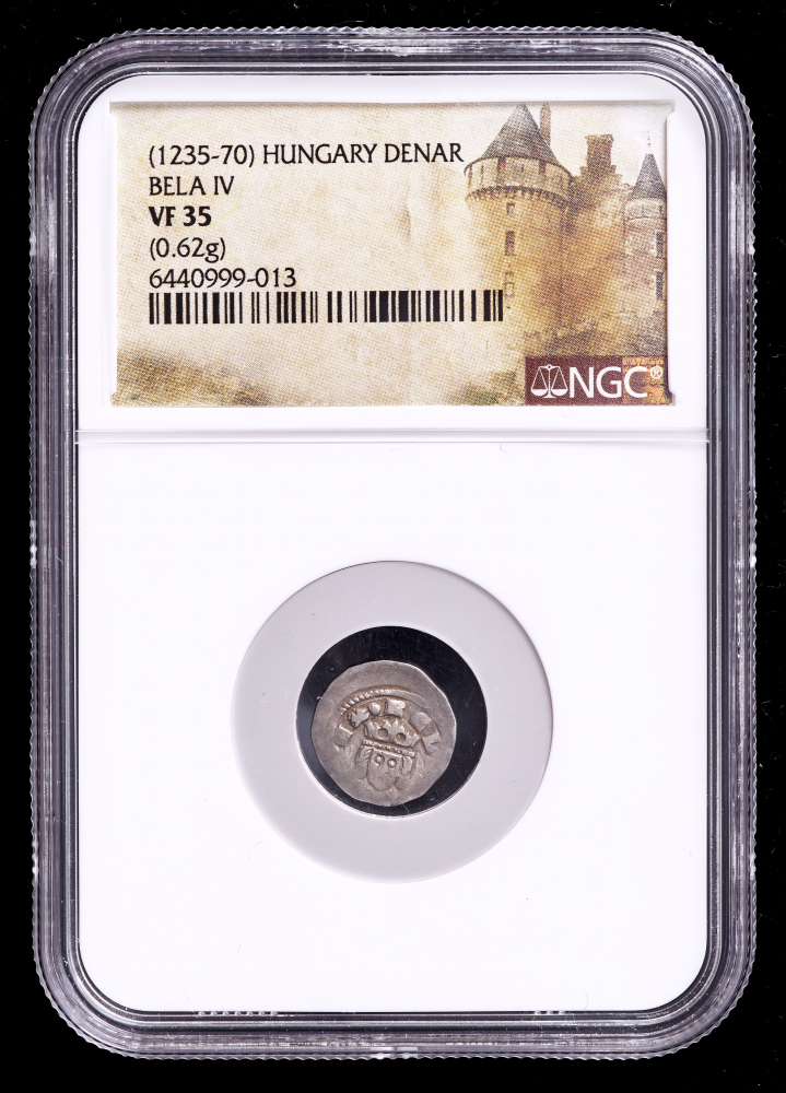 Bela IV (1235-1270) Hungary AR Denar Medieval Silver Coin (NGC VF35 ...