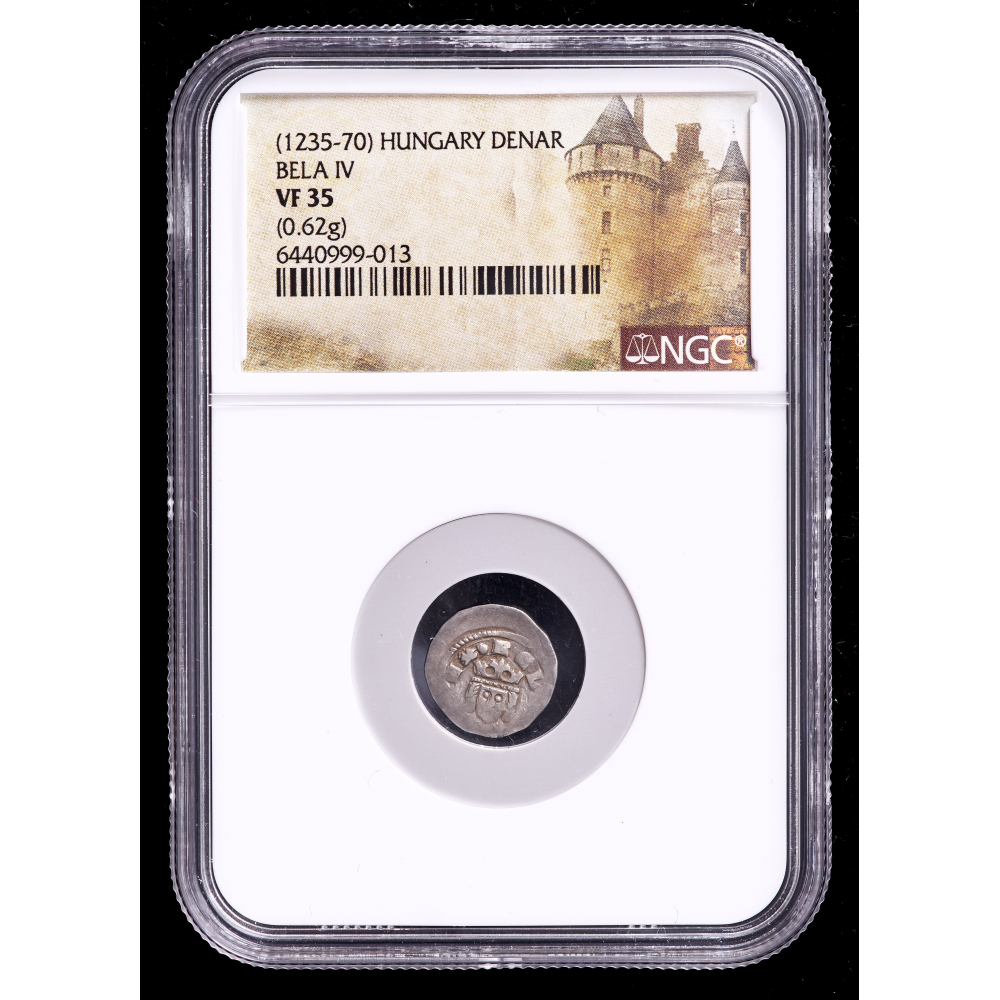 Bela IV (1235-1270) Hungary AR Denar Medieval Silver Coin (NGC VF35 ...