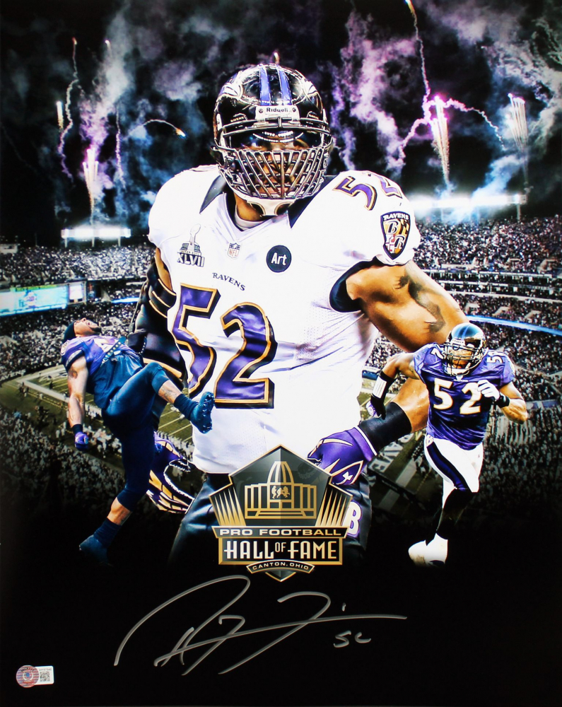 Ray Lewis Signed Ravens 16x20 Photo (Beckett) | Pristine Auction