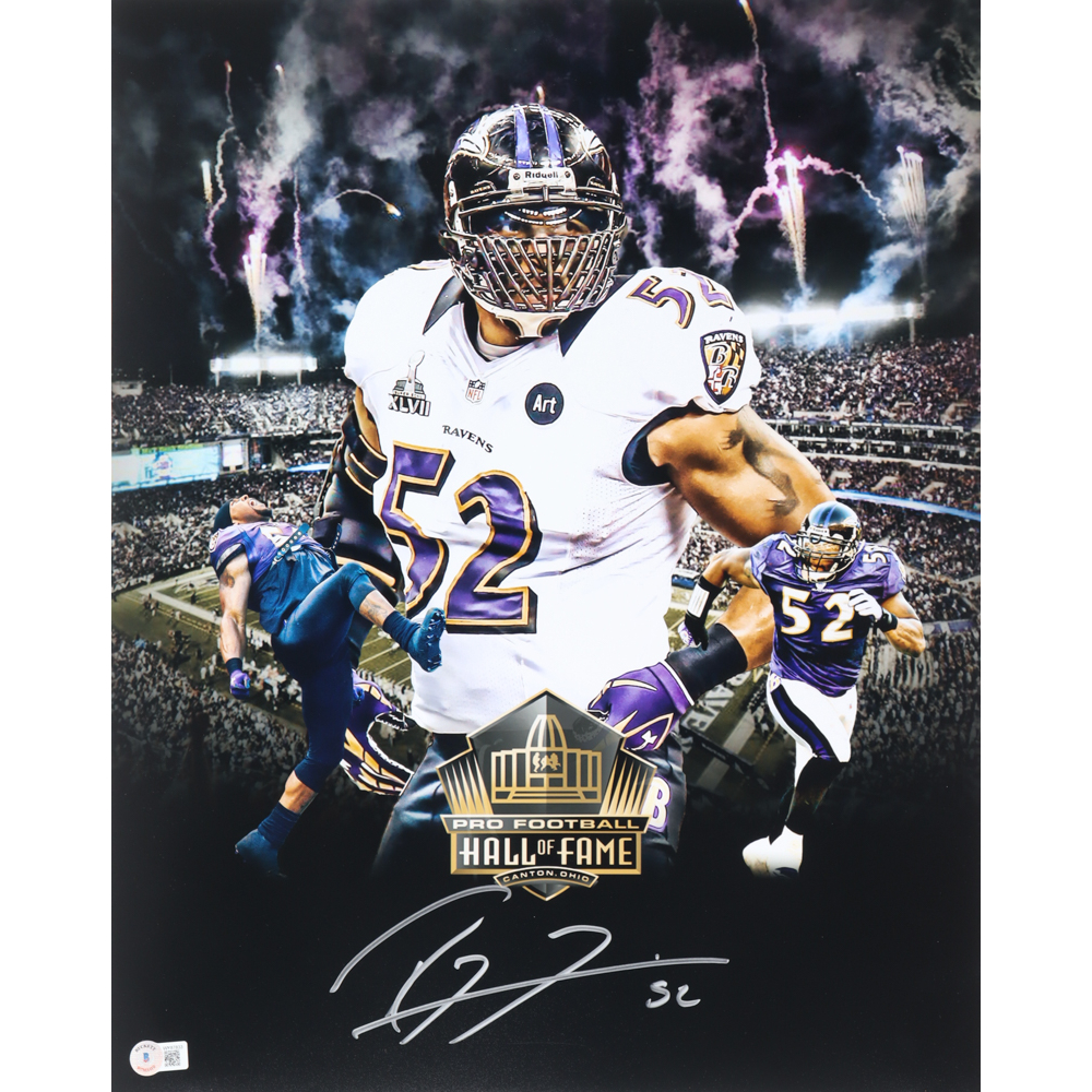Ray Lewis Signed Ravens 16x20 Photo (Beckett) | Pristine Auction