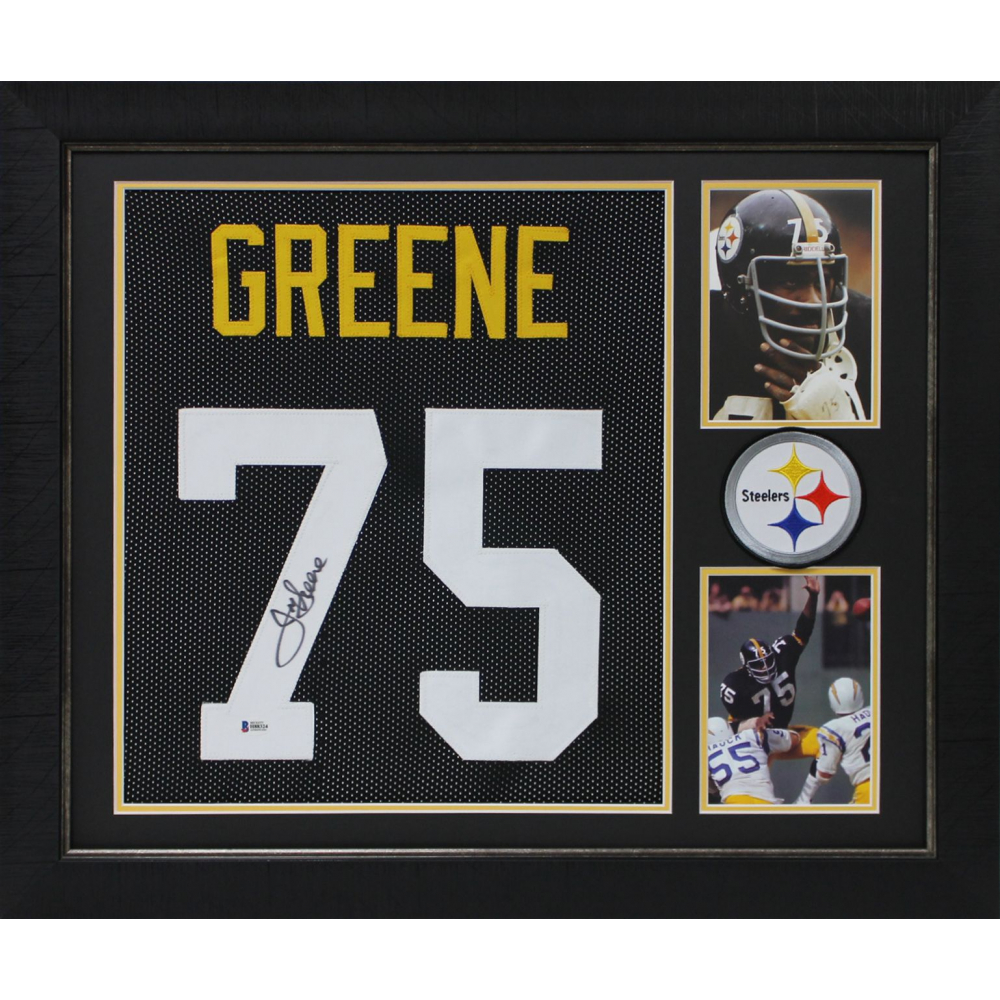 Joe Greene Signed Steelers Custom Framed Jersey Display (Beckett ...