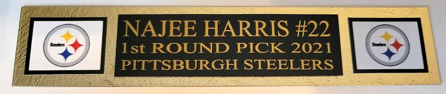 Najee Harris Signed Custom Framed Jersey Display (Beckett) | Pristine ...