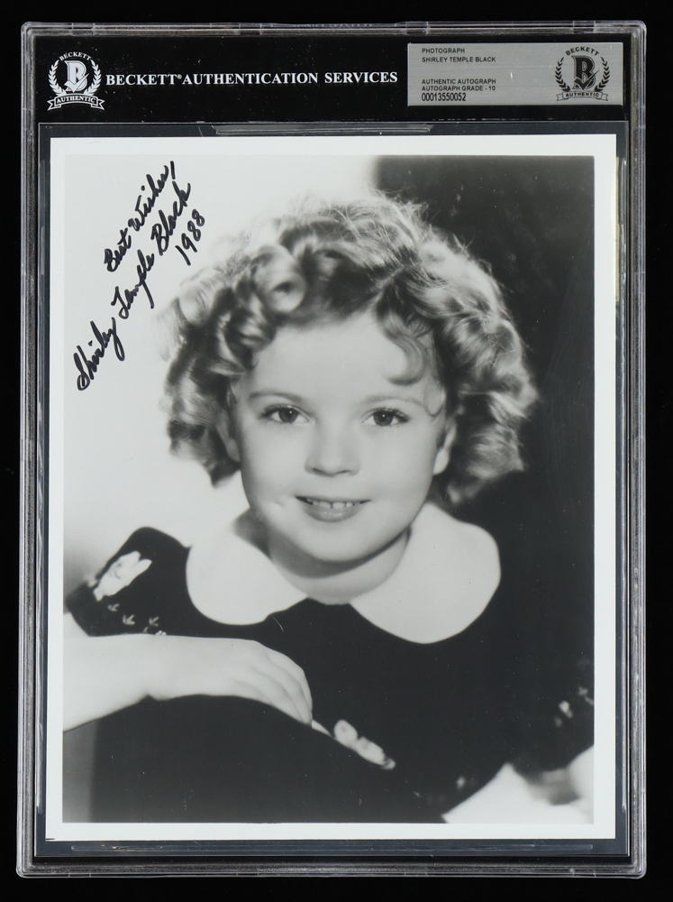 Shirley Temple Signed 8x10 Photo Inscribed "Best Wishes!" & "1988" (BGS ...