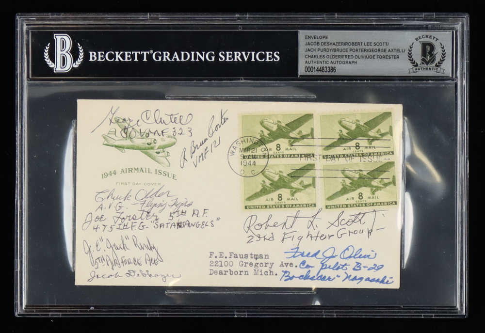 1944 "1944 Admiral Issue" FDC Envelope Signed by (8) with Jacob ...