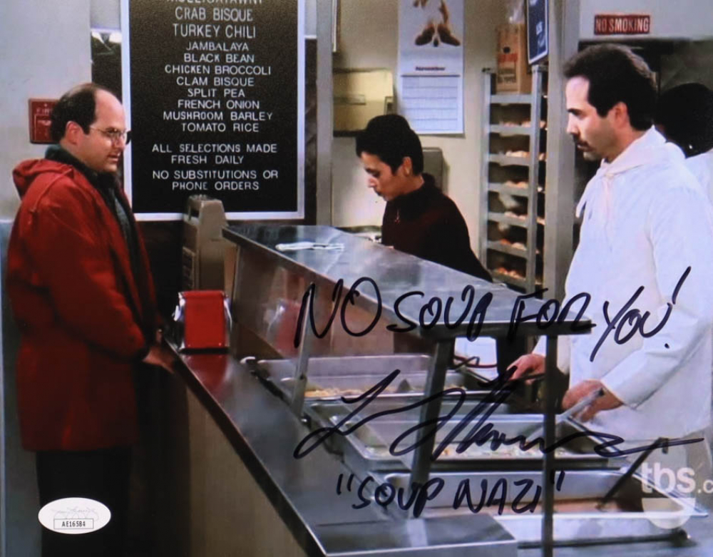 Larry Thomas Signed "Seinfeld" 8x10 Photo Inscribed "No Soup for You ...