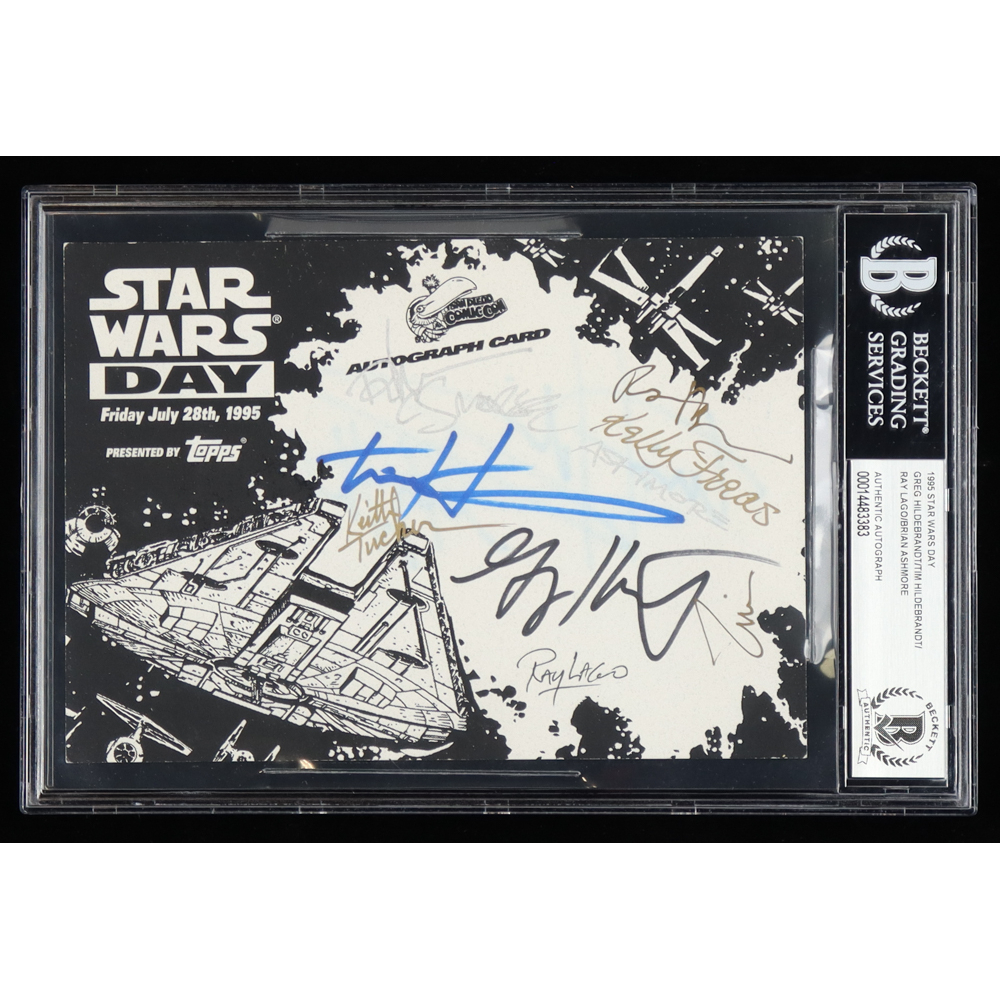 1995 Star Wars Day Card Signed by (9) with Greg Hildebrandt, Tim ...