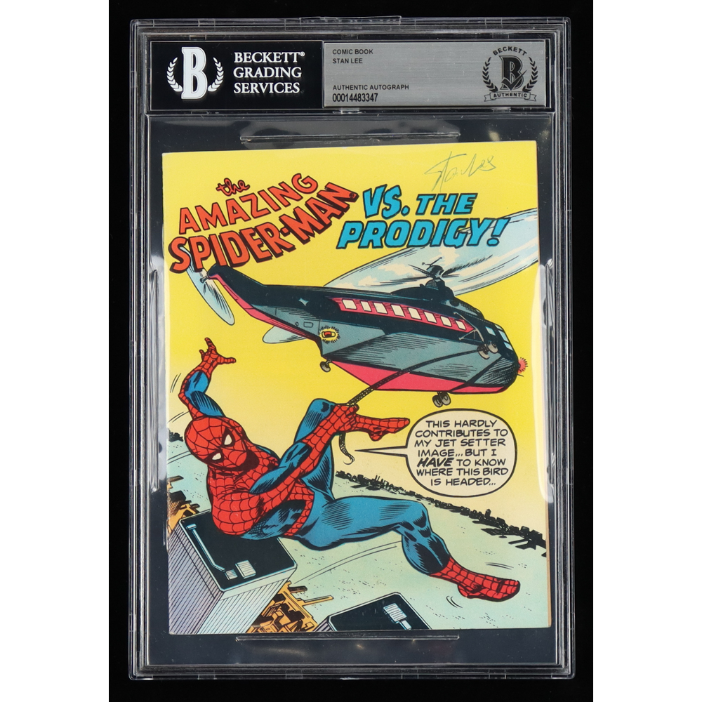 Stan Lee Signed 1976 "The Amazing Spider-Man vs. The Prodigy" Issue #NN ...
