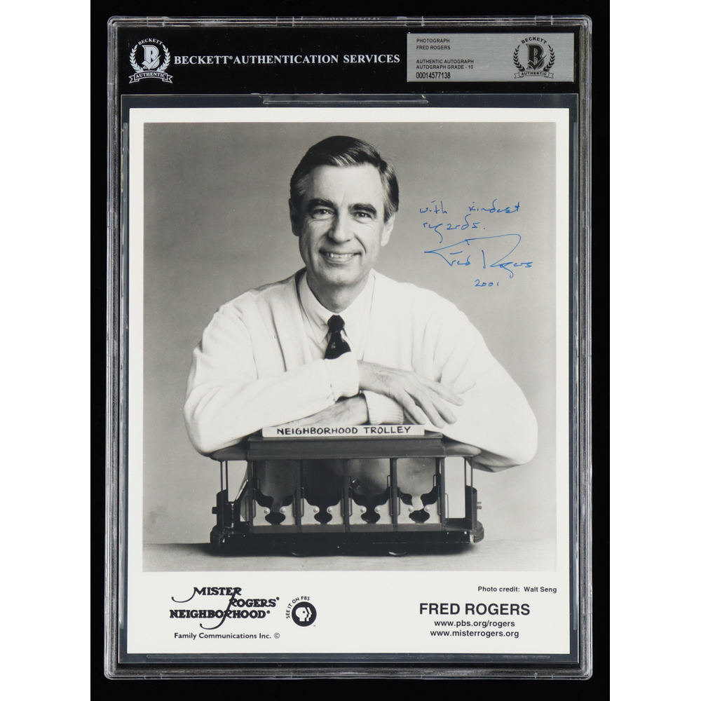 Fred Rogers Signed "Mister Rodgers Neighborhood" 8x10 Photo Inscribed ...