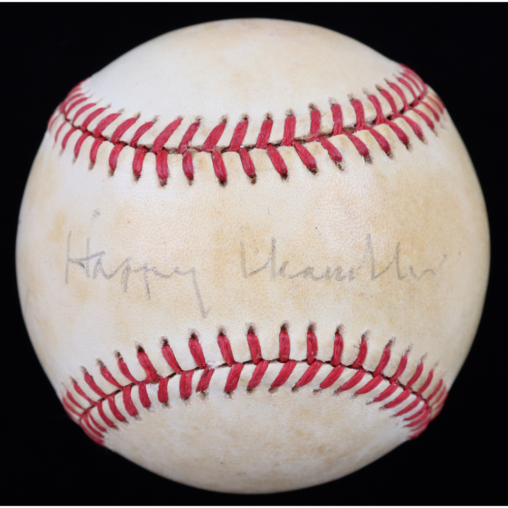 Happy Chandler Signed ONL Baseball Inscribed "Hall of Fame 1982 ...
