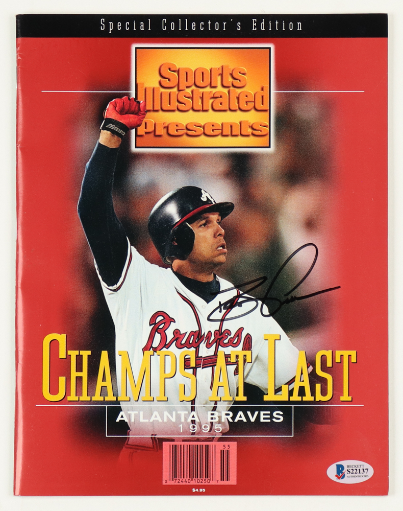 David Justice Signed 1995 Sports Illustrated Magazine (Beckett ...